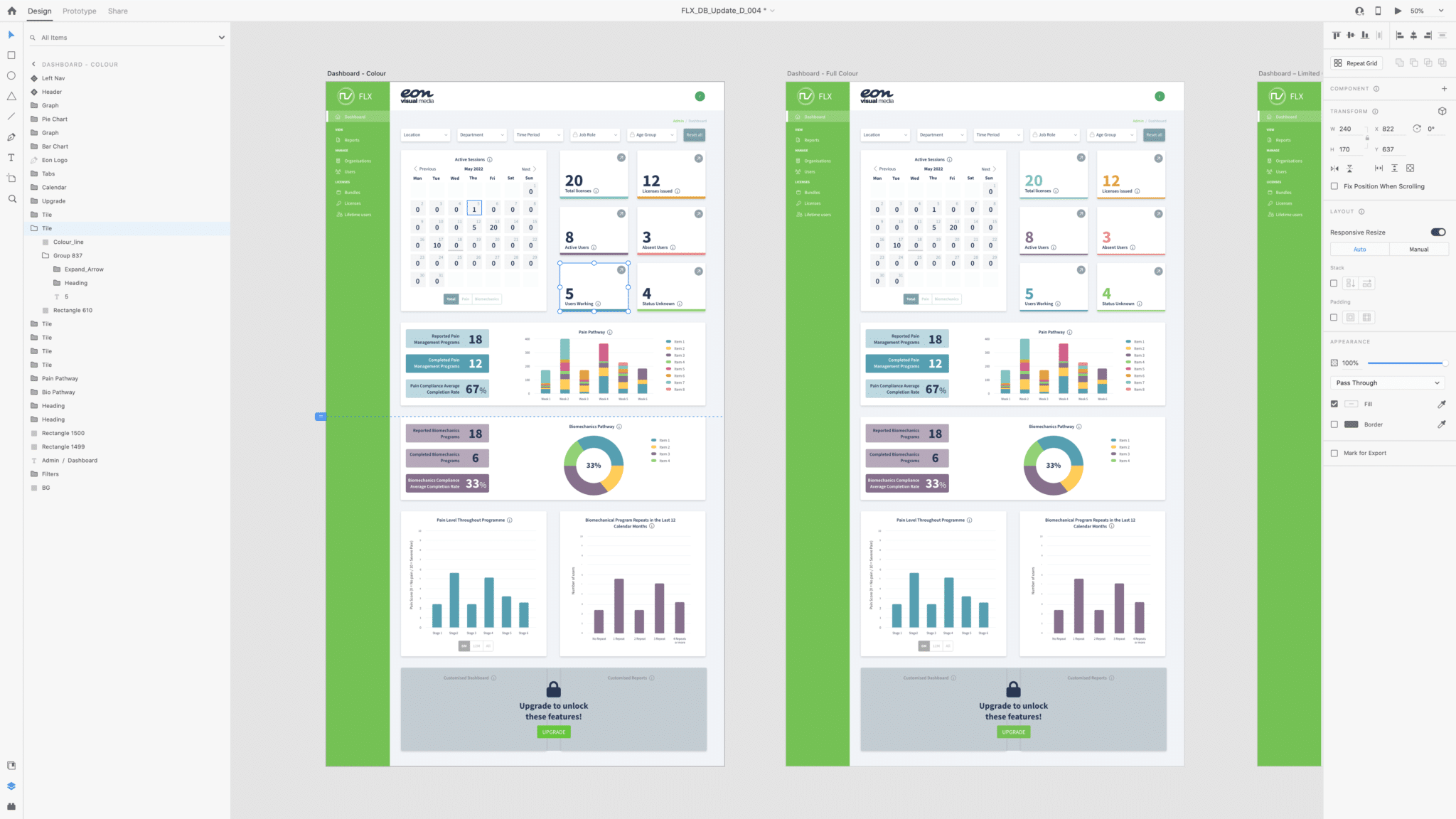 Updating the Dashboard for the FLX Health App! | Eon Visual Media